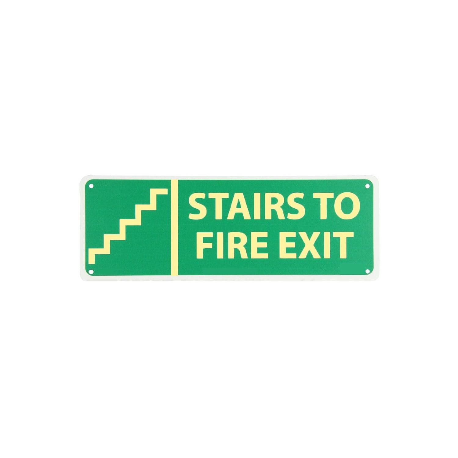 National Marker Stairs To Fire Exit (W/ Graphic) 5" x 14" Adhesive Glow ...