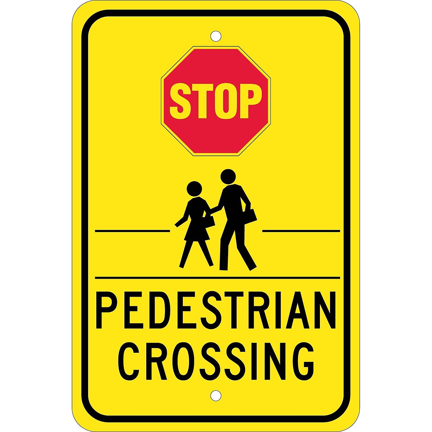 National Marker Stop Signs; Stop (Graphic) Pedistrian Crossing 18X12 ...