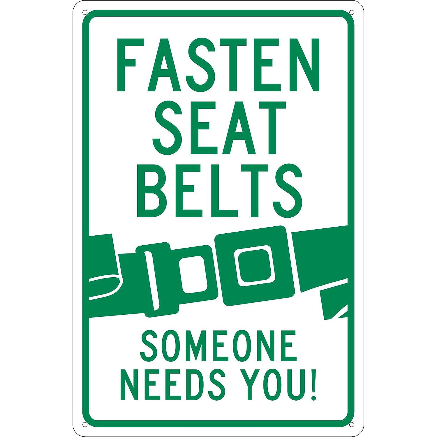National Marker Traffic Warning Signs; Fasten Seat Belt (Graphic ...