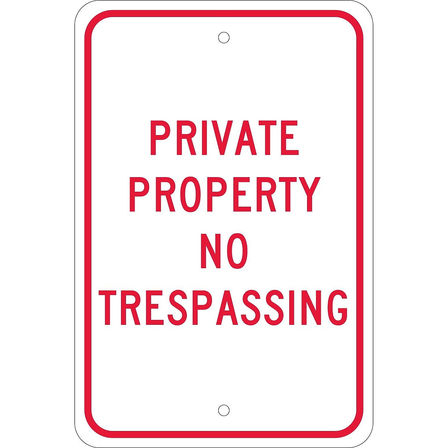 National Marker Traffic Warning Signs; Private Property No Trespassing ...