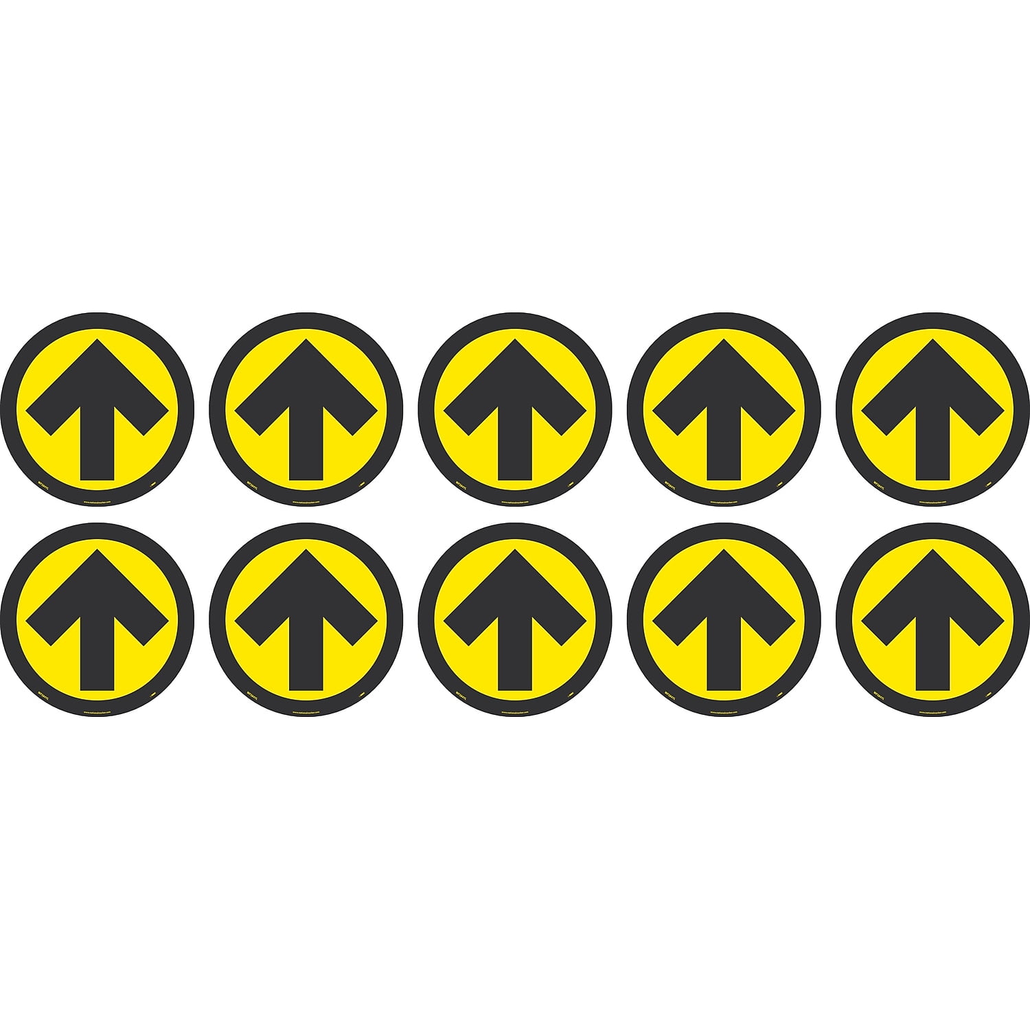 National Marker Walk-On Floor Decal Arrow 8" x 8" Yellow/Black 10 ...