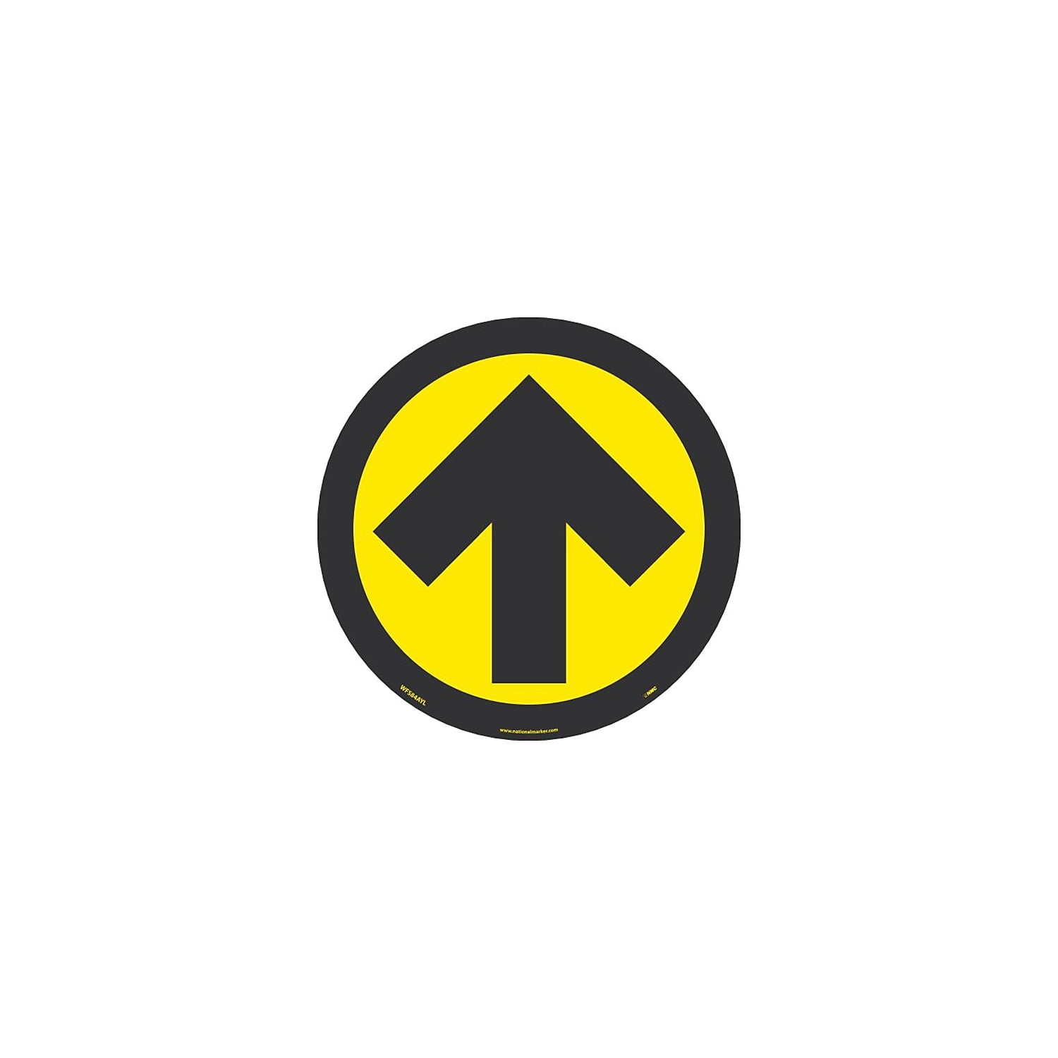 National Marker Walk-On Floor Decal Arrow 8" x 8" Yellow/Black (WFS84YL ...