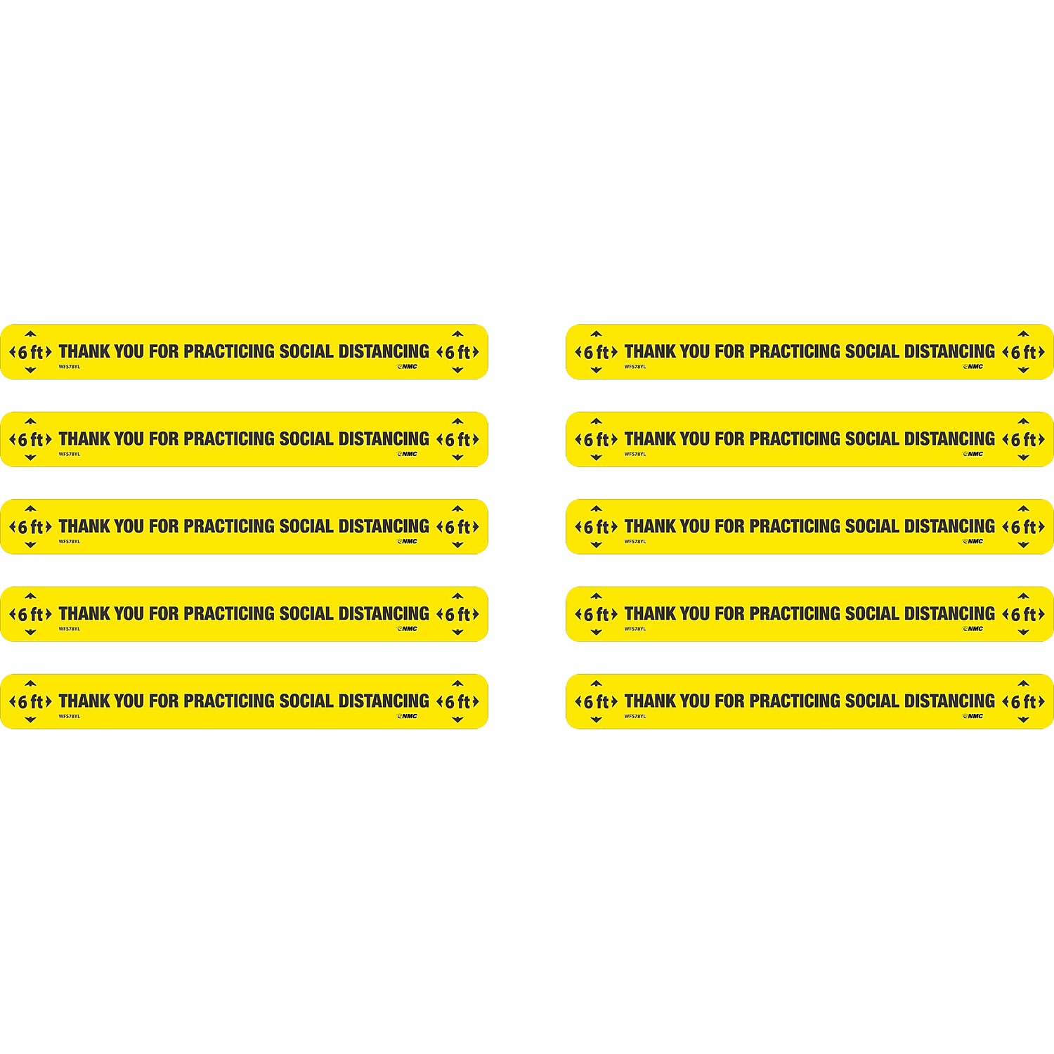 National Marker Walk-On Floor Decal "Thank You for Practicing Social ...