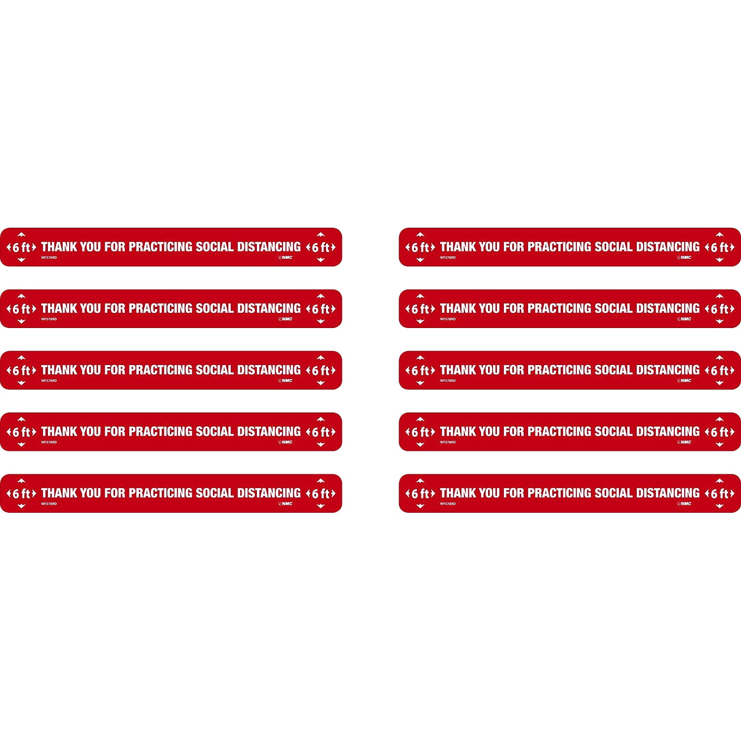 National Marker Walk-On Floor Decal "Thank You for Practicing Social ...