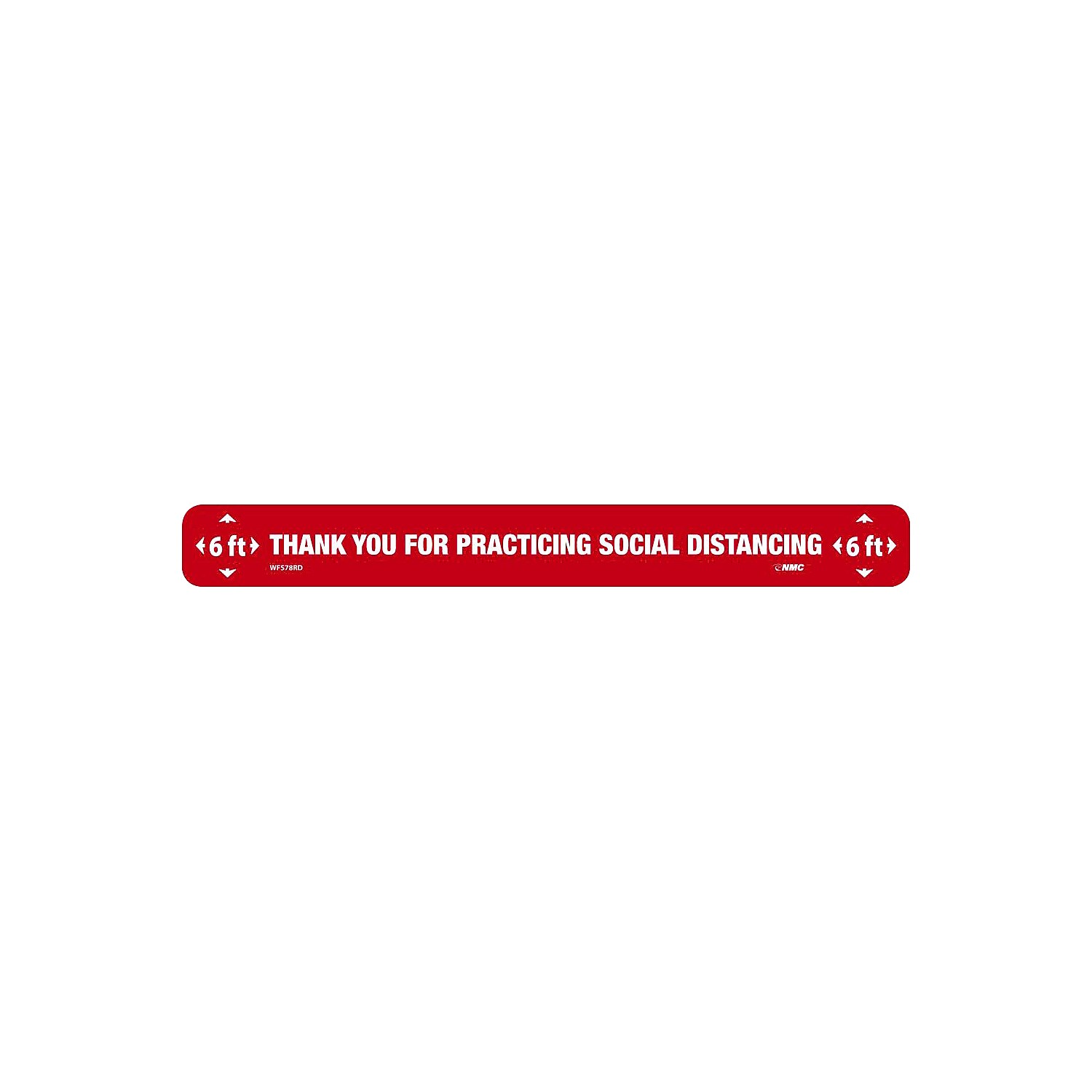 National Marker Walk-On Floor Decal "Thank You for Practicing Social ...