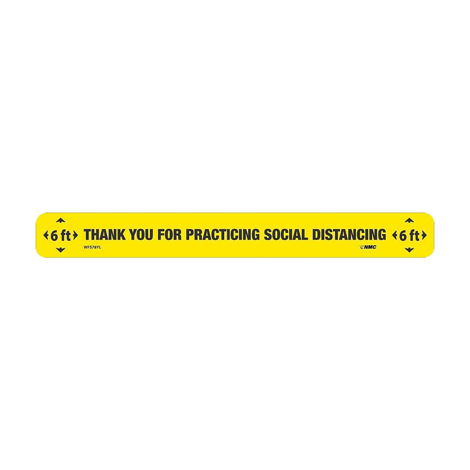 National Marker Walk-On Floor Decal "Thank You for Practicing Social ...