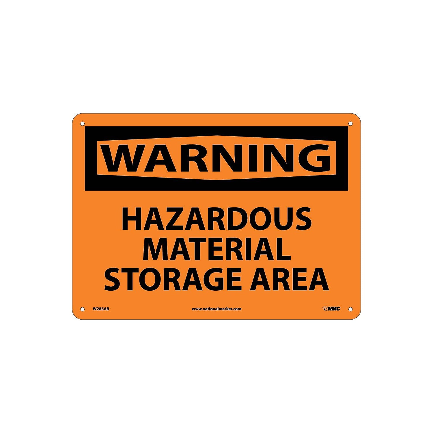 National Marker Warning Sign; Hazardous Material Storage Area 10X14 ...