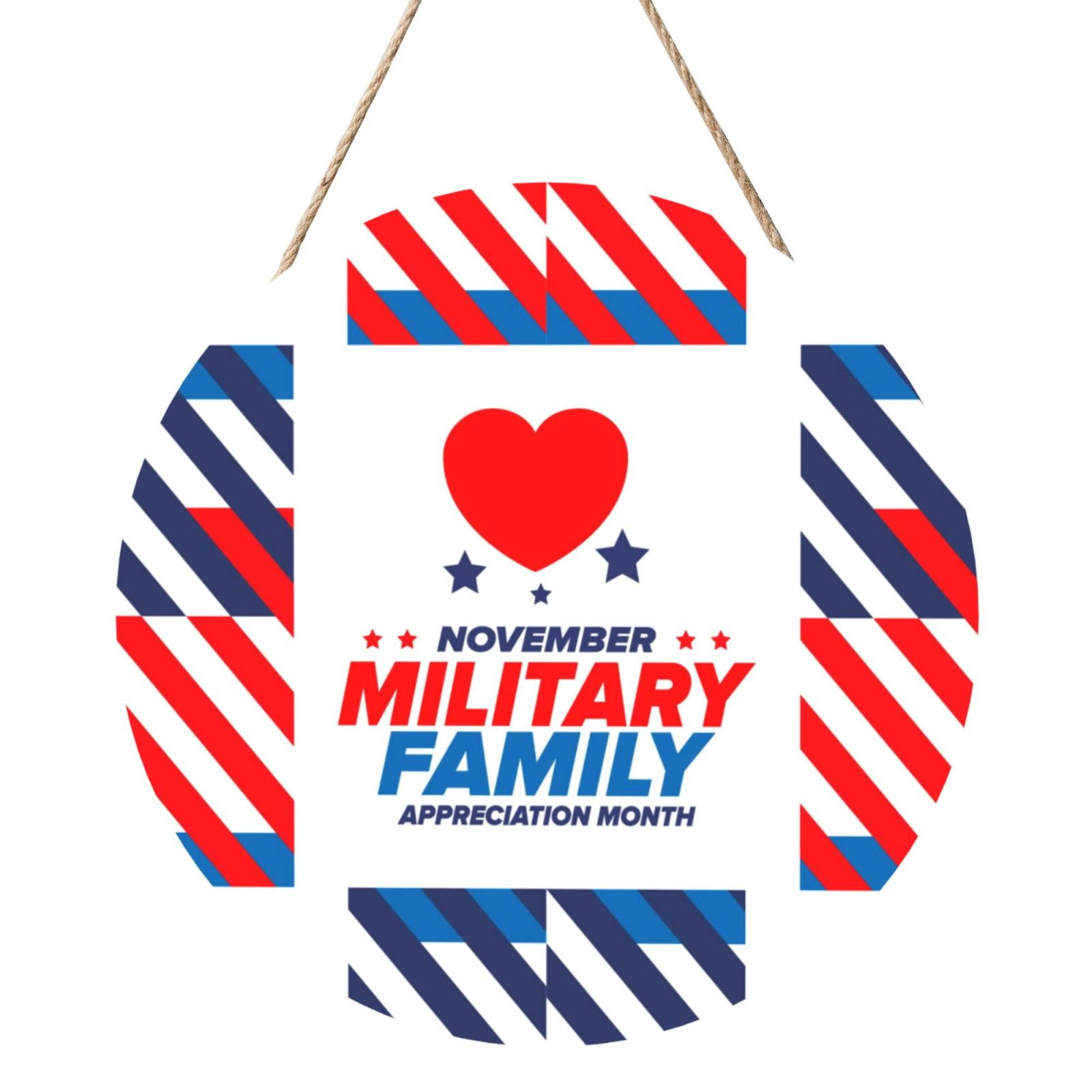 National Military Family Appreciation Month Wooden Hanging Sign ...