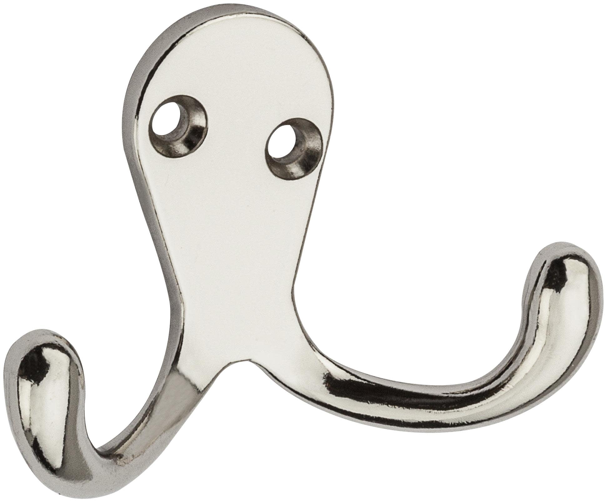 National Hardware V163 N199-232 Cloth Hook, 35 lb, 2-Hook, Zinc, Nickel ...
