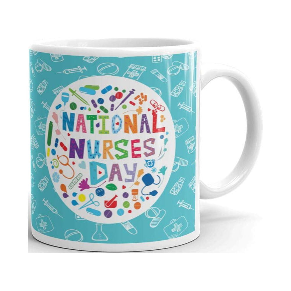 National Nurses Day Awareness Coffee Tea Ceramic Mug Office Work Cup ...