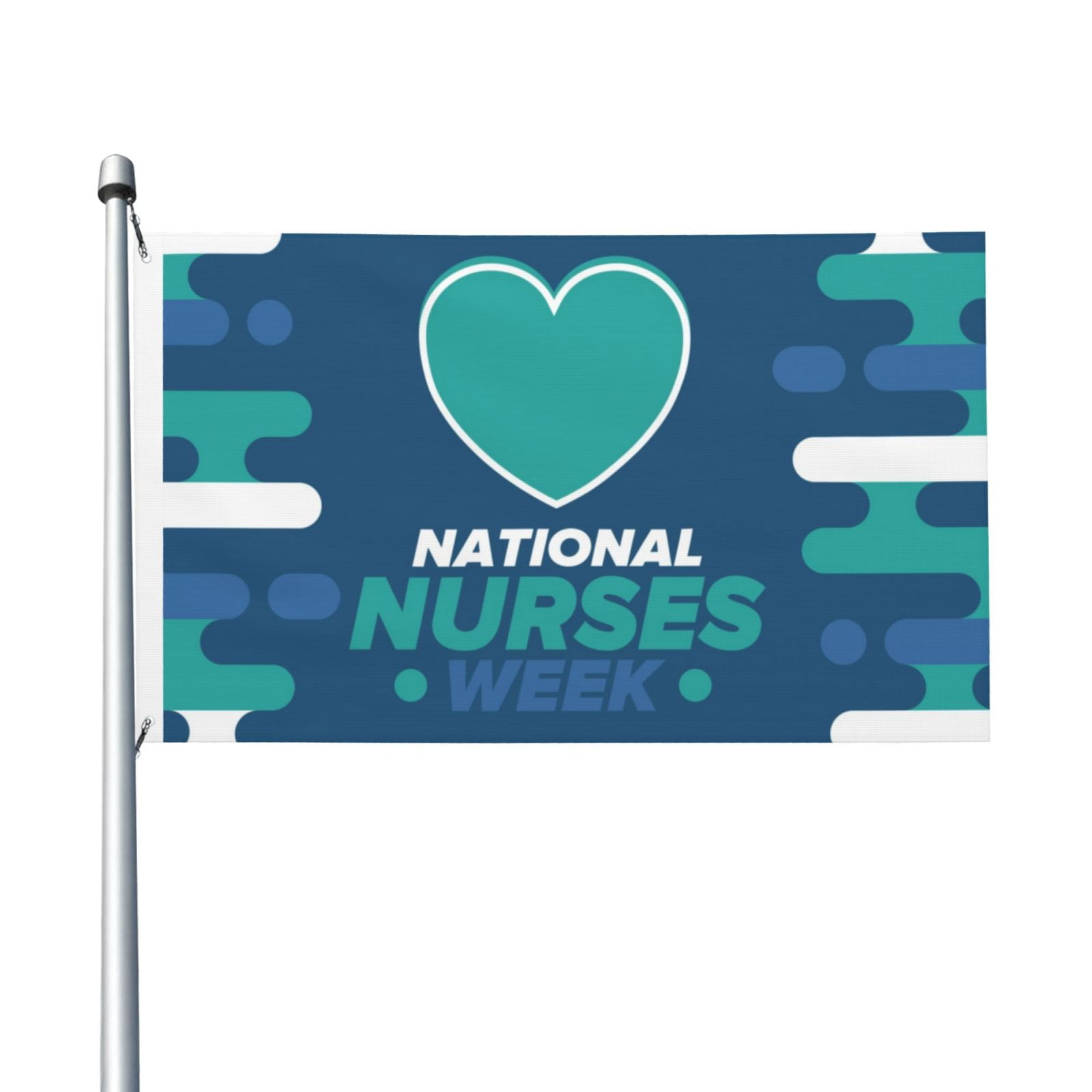 National Nurses Day Flag 3x5 Ft Double-Sided Flag Outdoor Sign Party ...
