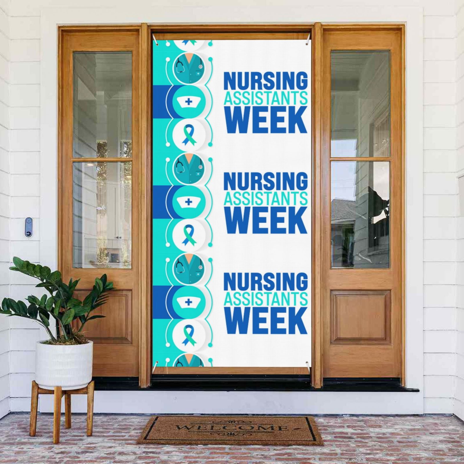 National Nursing Assistants Week Door Cover Decoration Backdrop Banner ...