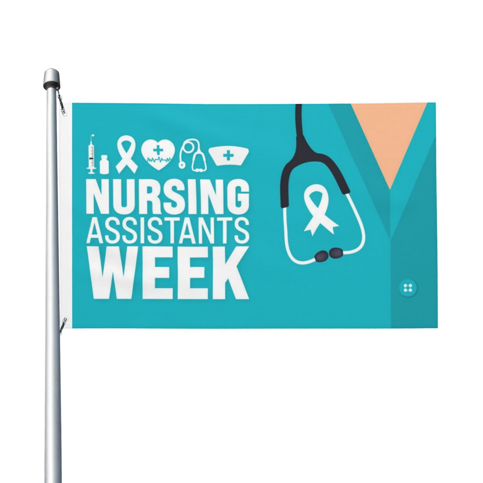 National Nursing Assistants Week Garden Flags 3x5 Ft Decoration Double ...