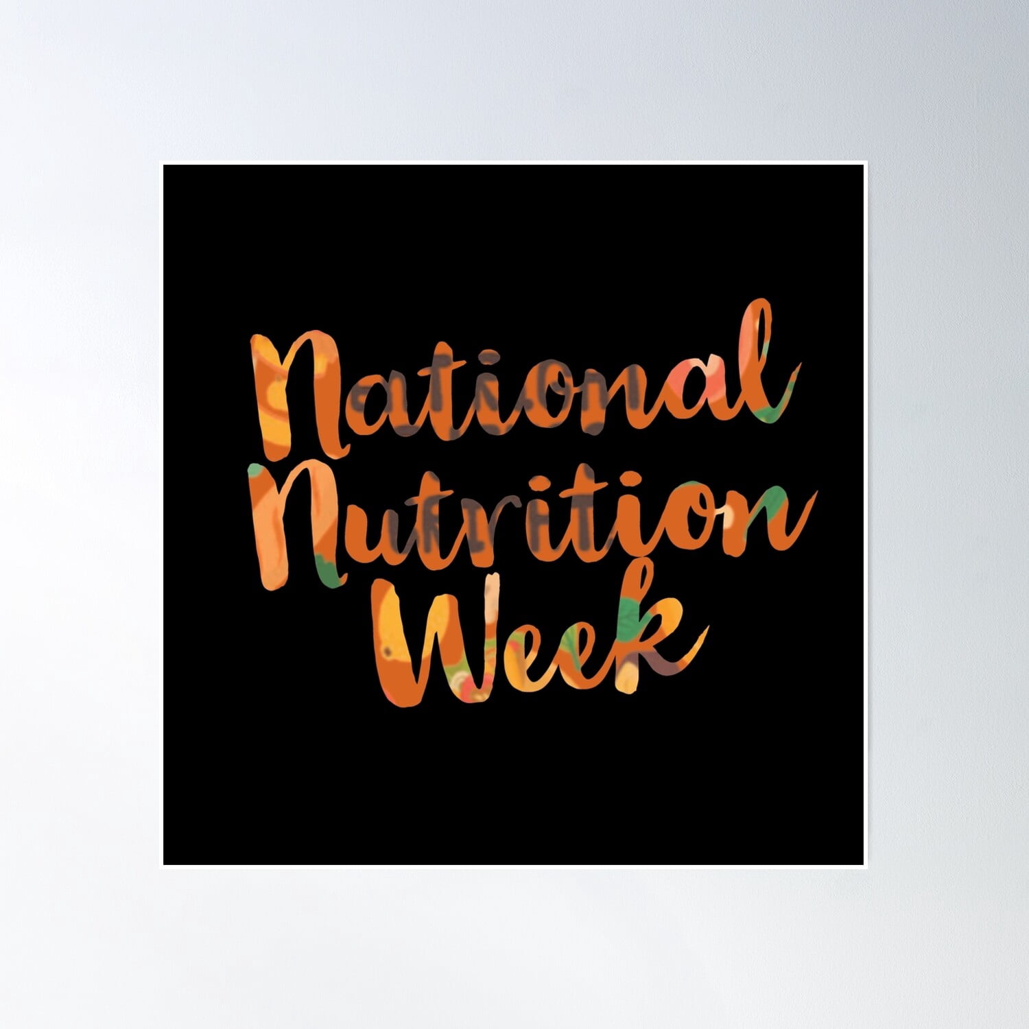 National Nutrition Week Poster Wall Art, Modern Wall Decor, 24x24 ...