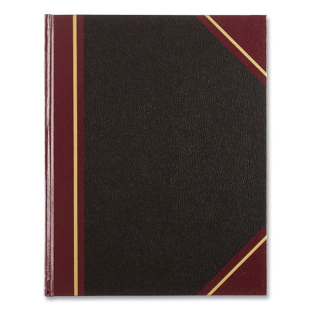 National Paper Texthide Eye-Ease Record Book, Black/Burgundy/Gold Cover ...
