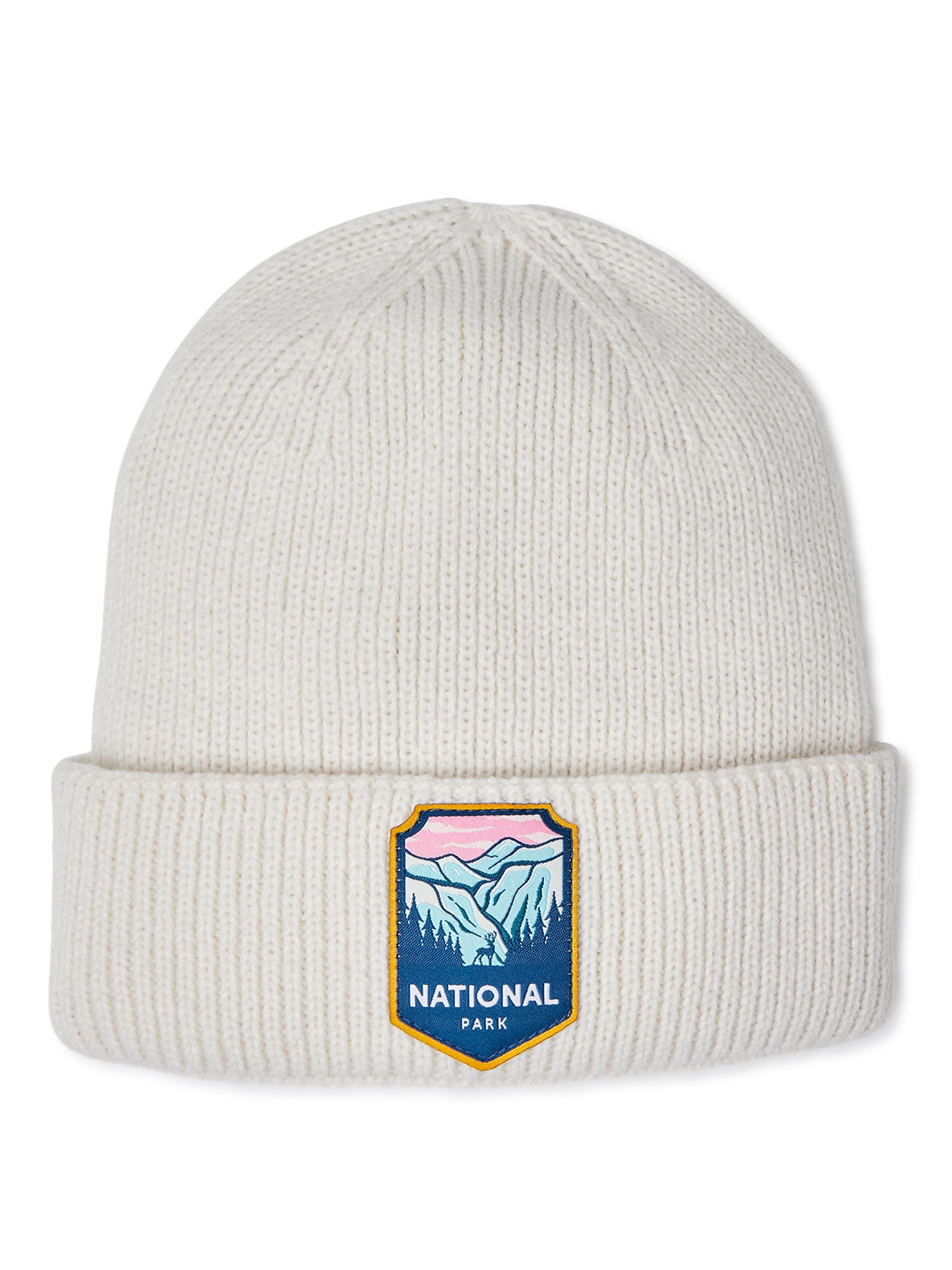 National Park Cuffed Knit Beanie with Woven Patch - Walmart.com