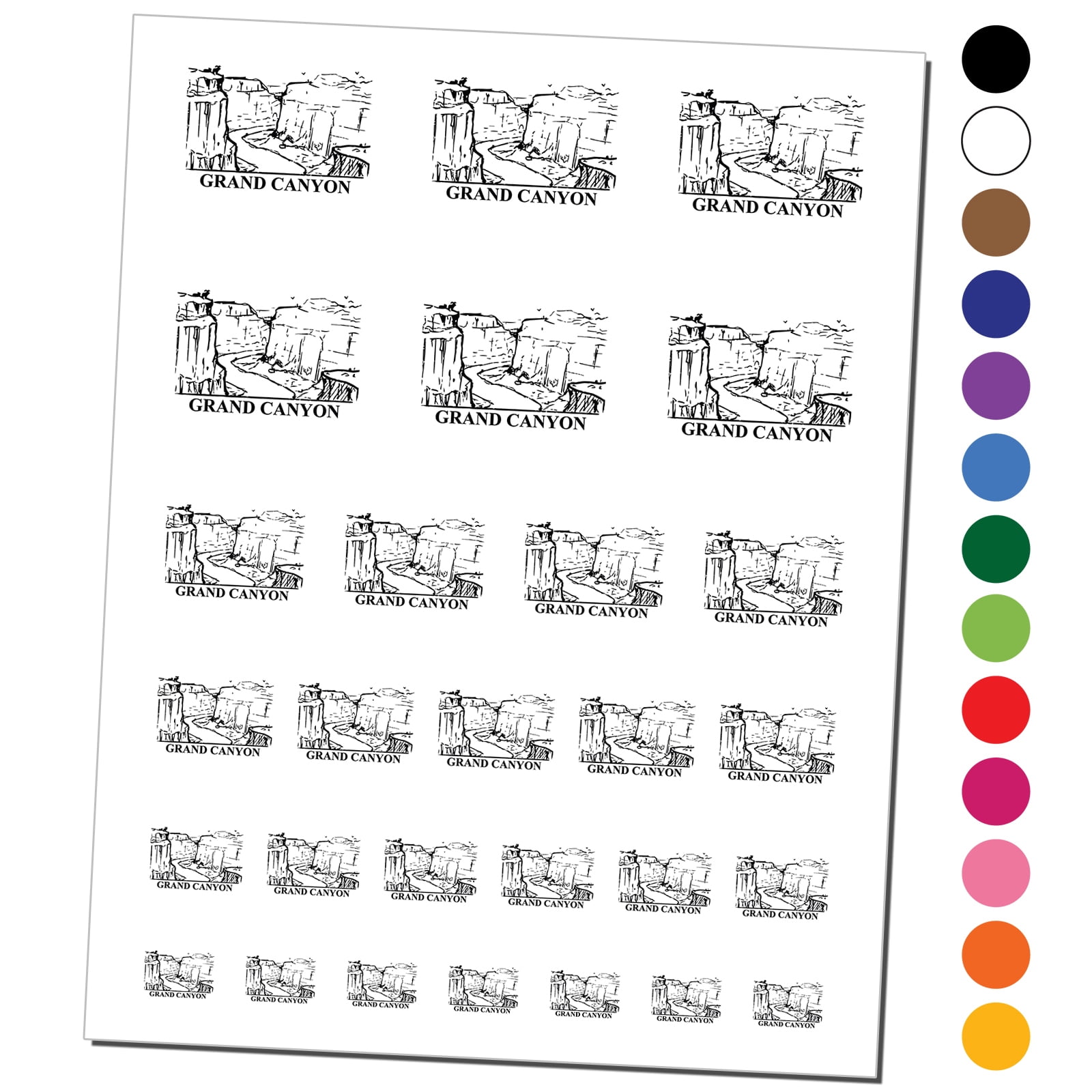 National Park Grand Canyon Water Resistant Temporary Tattoo Set Fake Body Art Collection ...