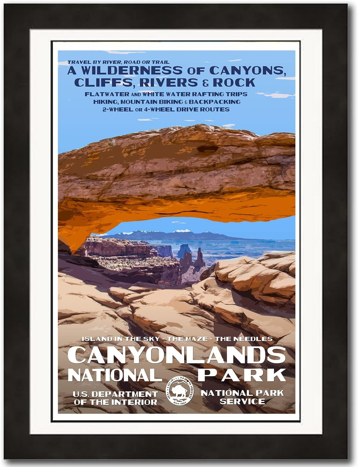 National Park Posters Canyonlands National Park, Add Some Retro Flair To Your Home - Original ...