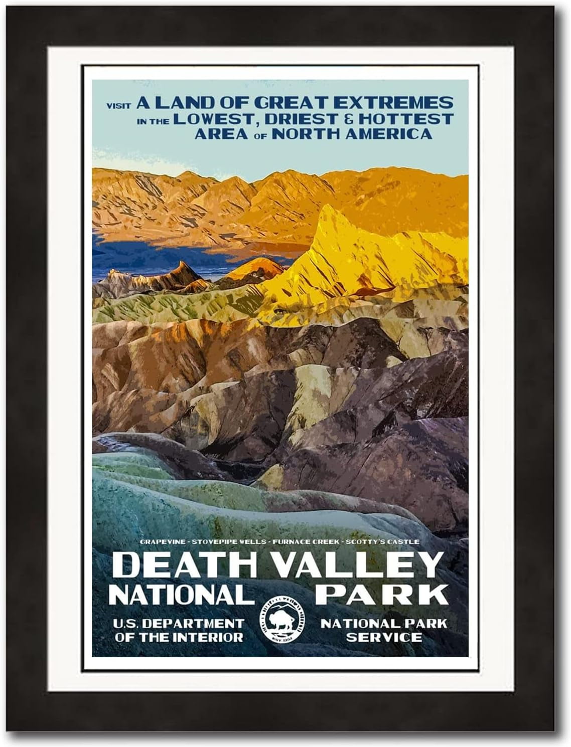 National Park Posters Death Valley National Park, Add Some Retro Flair ...