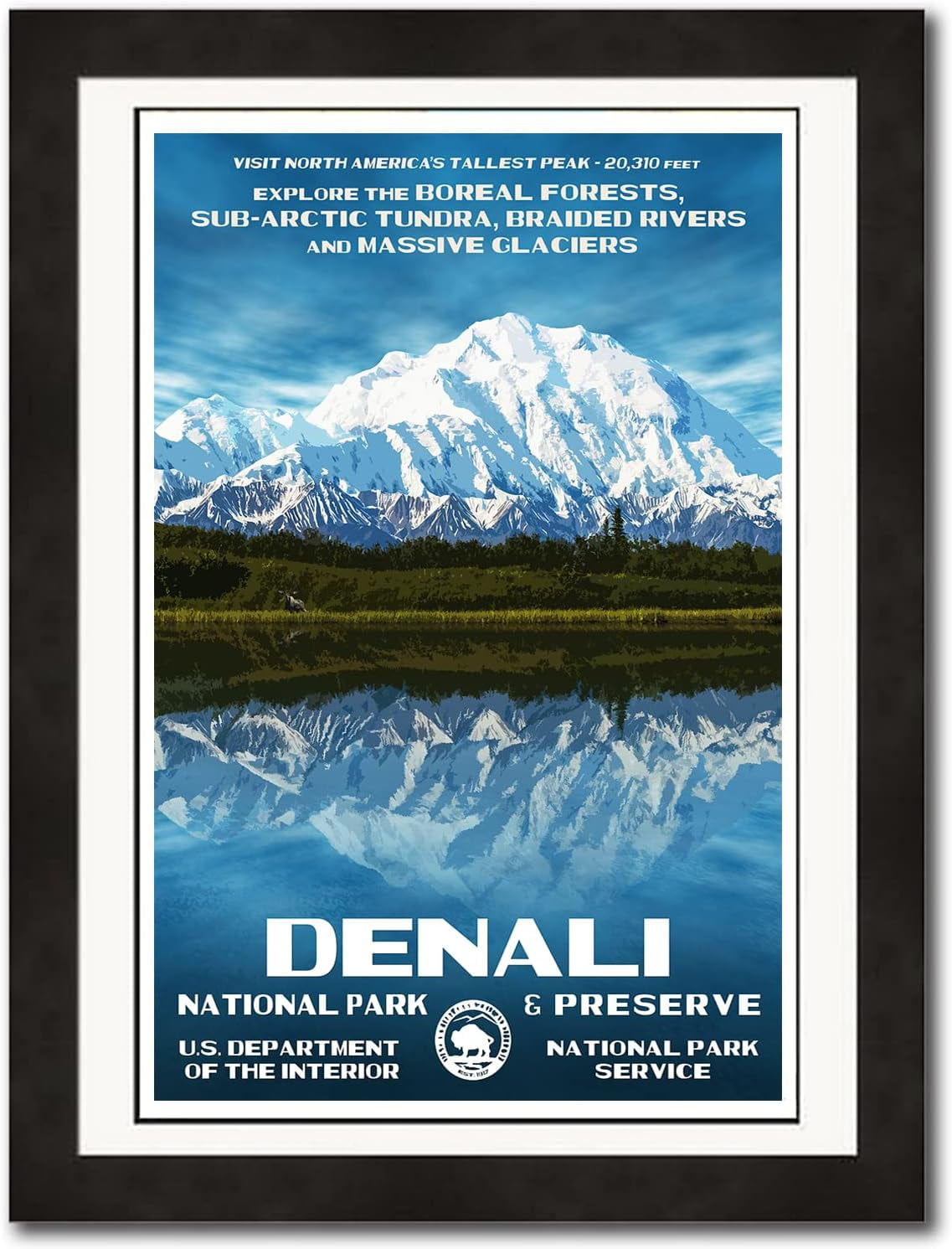 National Park Posters Denali National Park, Add Some Retro Flair To ...