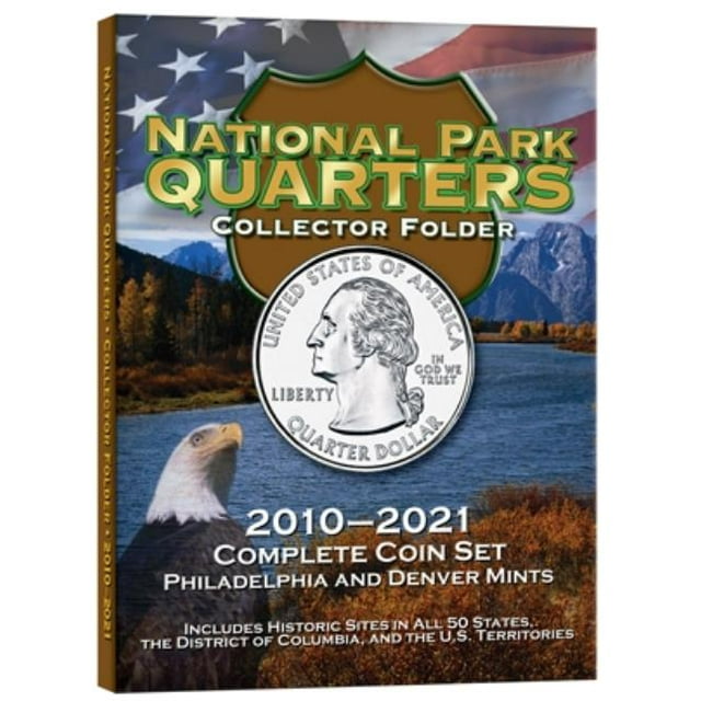 National Park Quarters Collector Folder: 2010-2021 Complete Coin Set ...