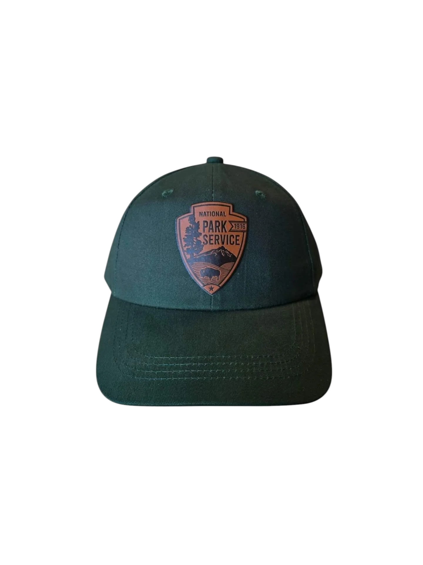 National Park Service Leather Patch Hat - NPS Ranger Cap for Outdoor ...