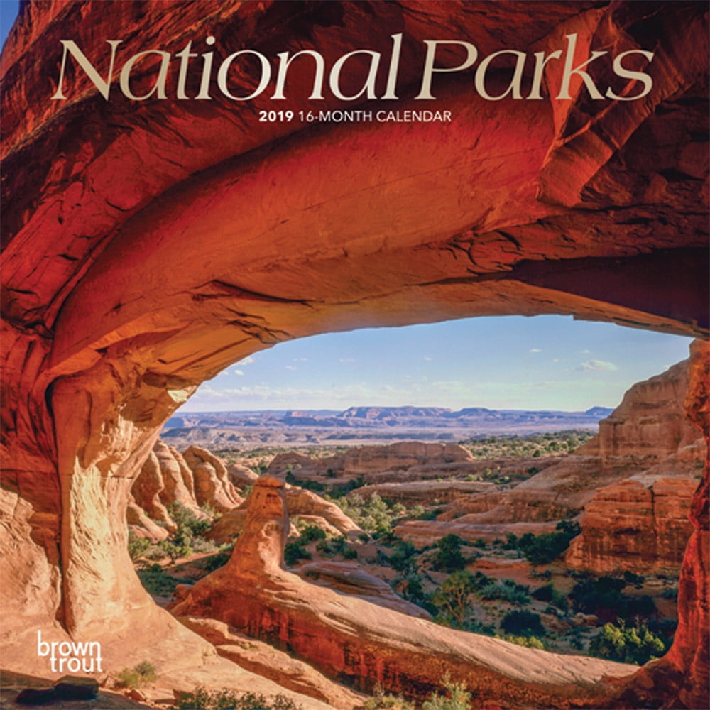 National Parks 2019 7 x 7 Inch Monthly Mini Wall Calendar with Foil ...