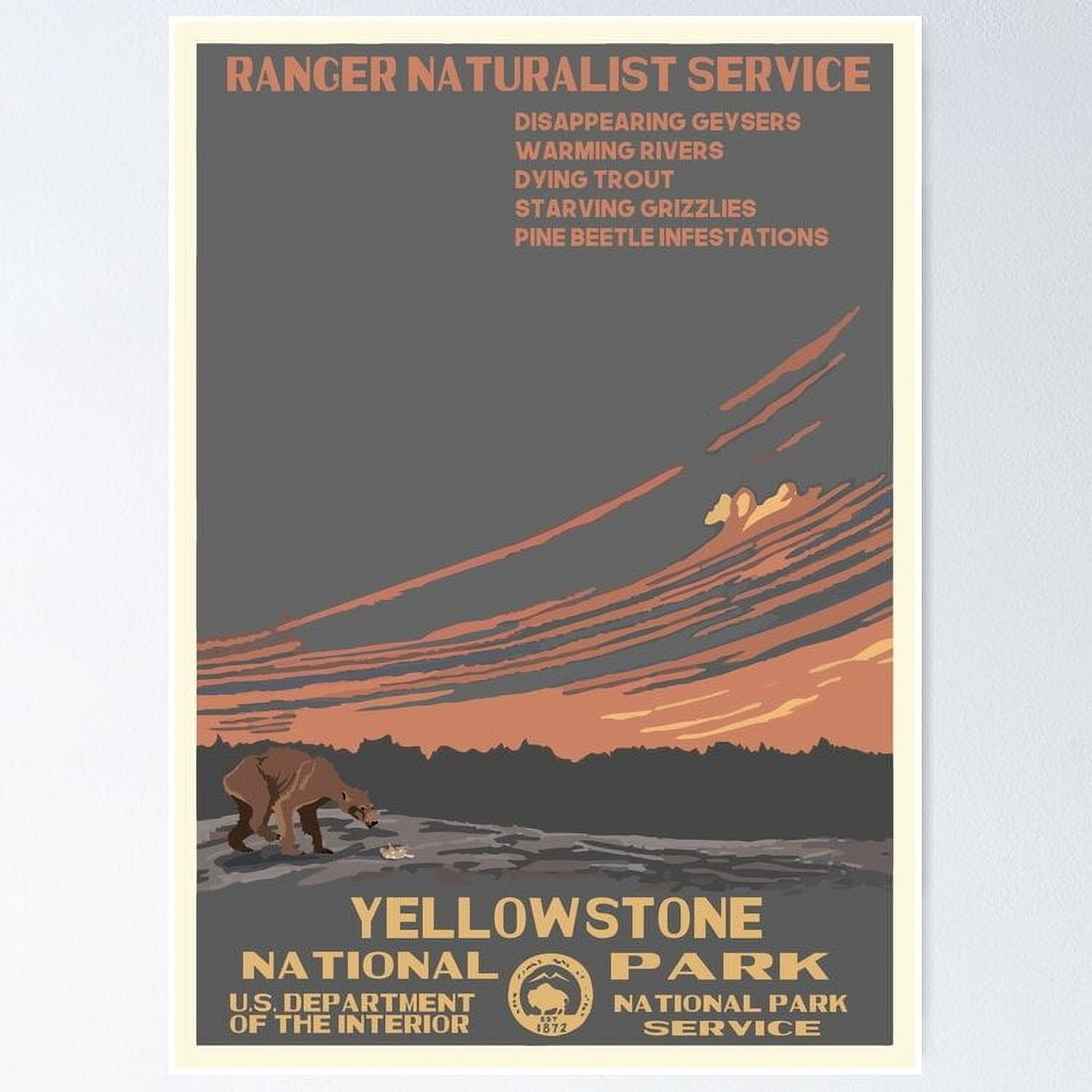 National Parks 2050: Yellowstone Poster, 12x18 UNFRAMED - Walmart.com