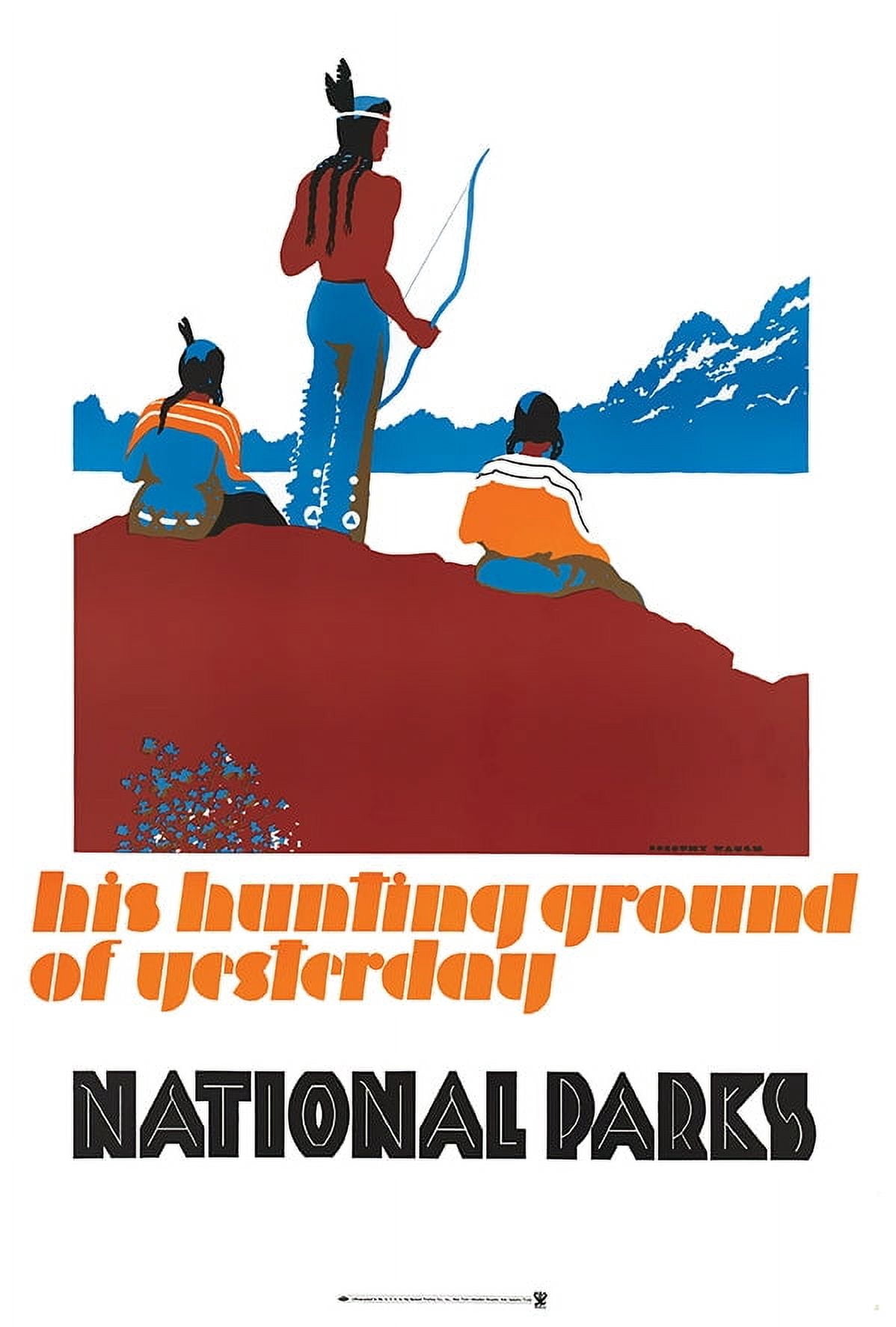National Parks - Hunting Ground - Vintage Travel Poster (12x18Inches ...