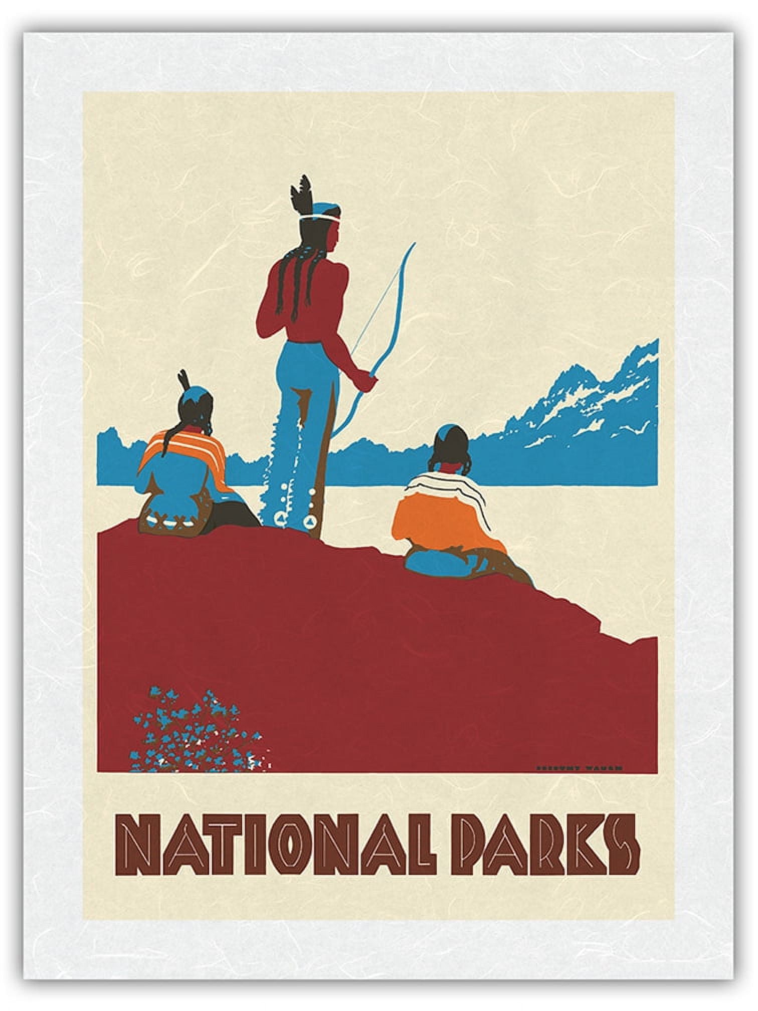 National Parks - Native Americans - Vintage Travel Poster by Dorothy ...