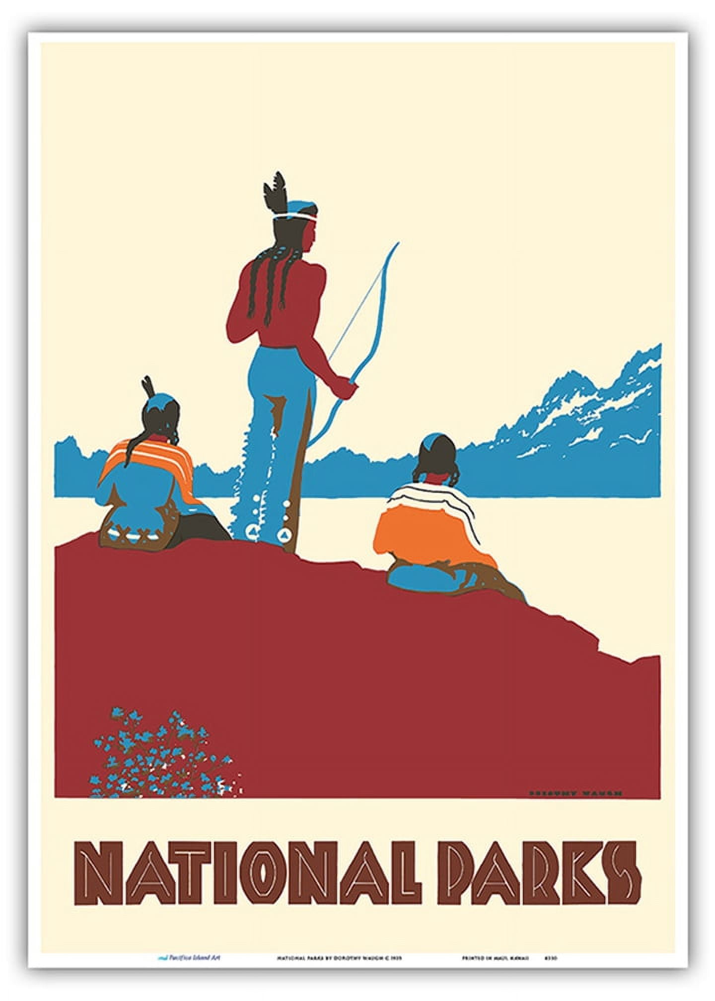 National Parks - Native Americans - Vintage Travel Poster by Dorothy ...