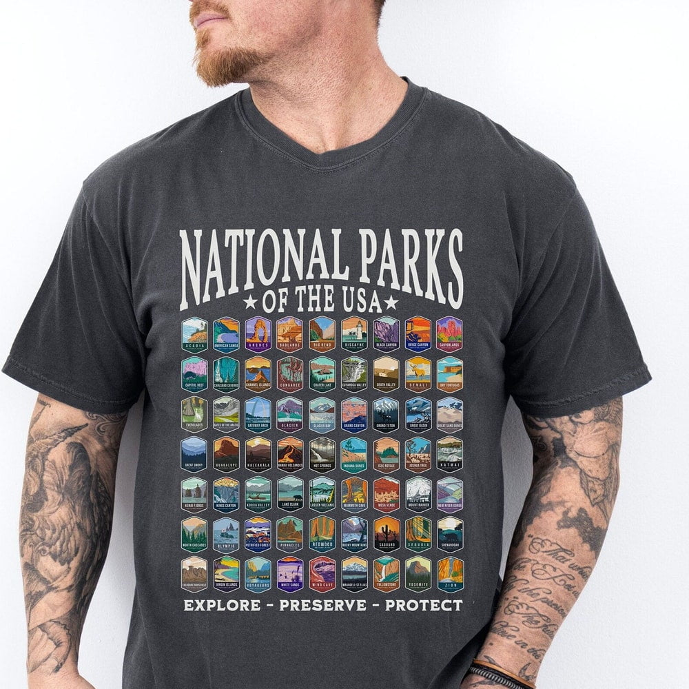 National Parks Shirt Us National Park Camping Gift For Dad Nature Lover ...