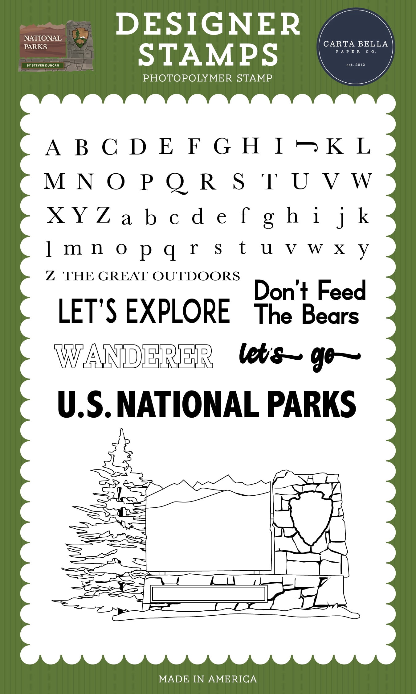National Parks: Destination Sign Stamp Set - Walmart.com