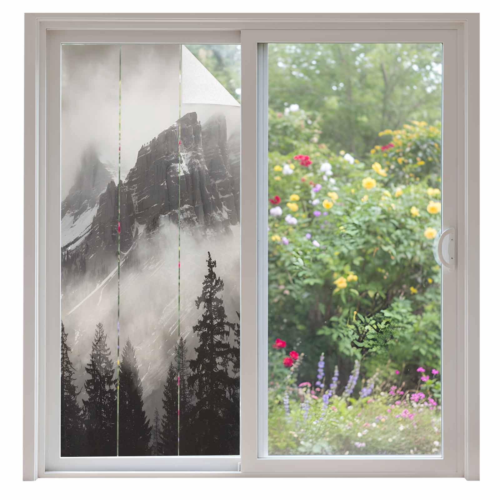 National Parks Window Privacy Film, Canadian Smokey Mountain Cliff ...