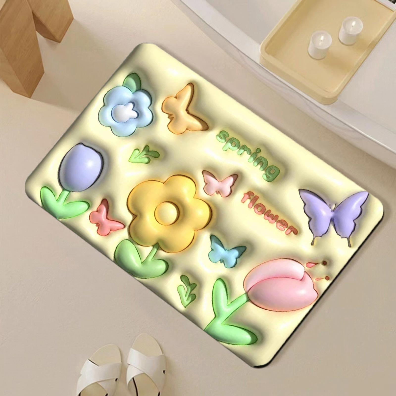 National Pet Month Sales Expansion Wind 3D Small Flower Bathroom Mat ...