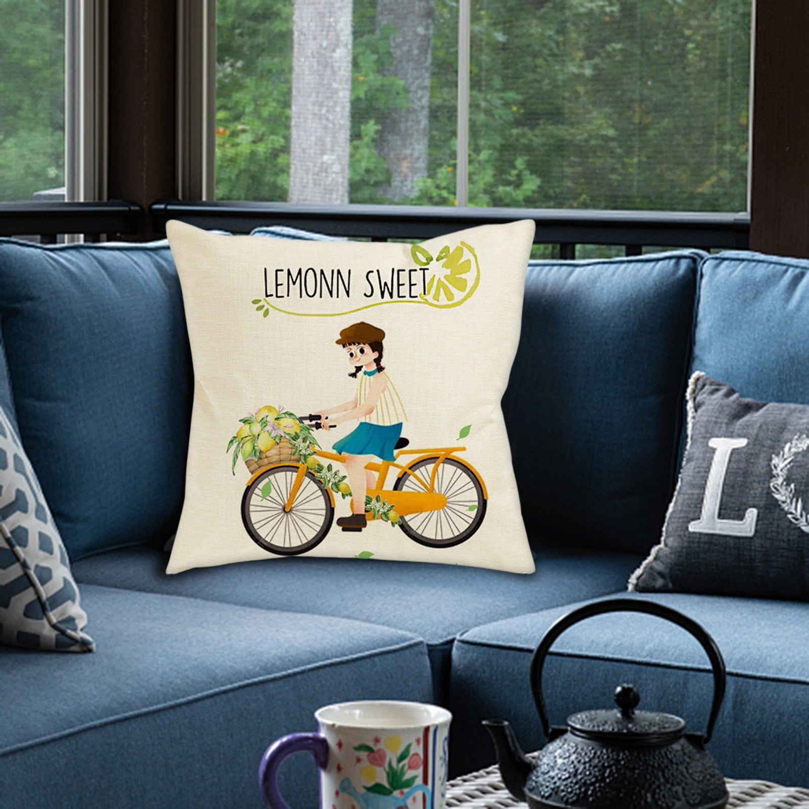 National Pet Month Sales Summer Lemon Pillow Sleeve Digital Printing ...