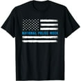 National Police Week Awareness Memorial Day Police Officer T-Shirt ...
