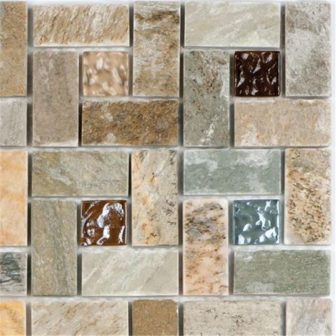 National Pool Tile FS-PINWHEEL 12 x 12 in. Fusion Collection Tile ...