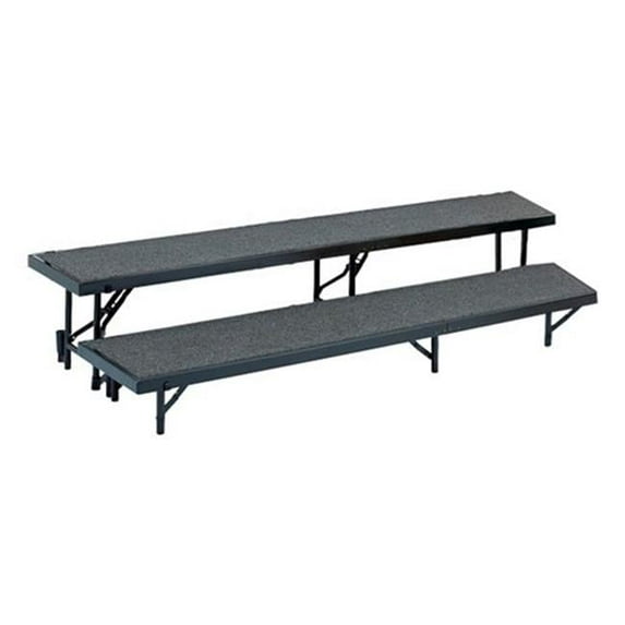 National Public Seating 2 Level Tapered Standing Choral Riser - Black ...