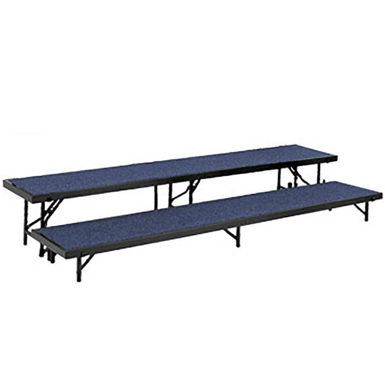 National Public Seating 2 Level Tapered Standing Choral Riser - Blue ...