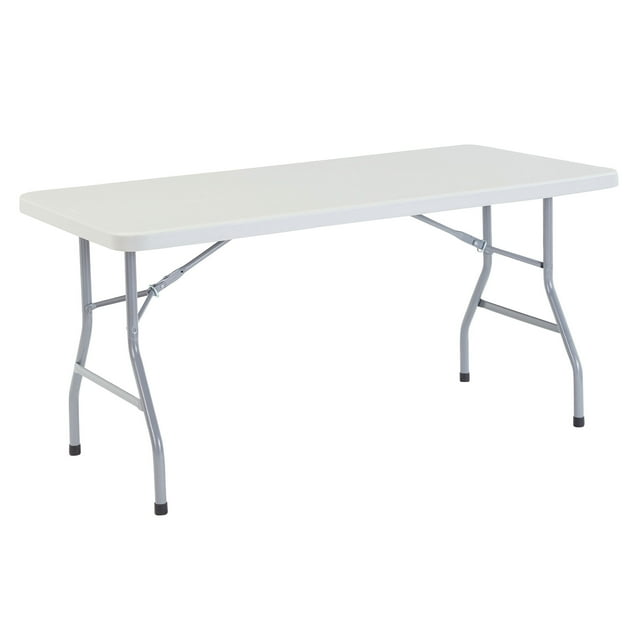 National Public Seating® 30" x 60" Rectangular Folding Table, Speckled Grey, 1000 lb capacity ...