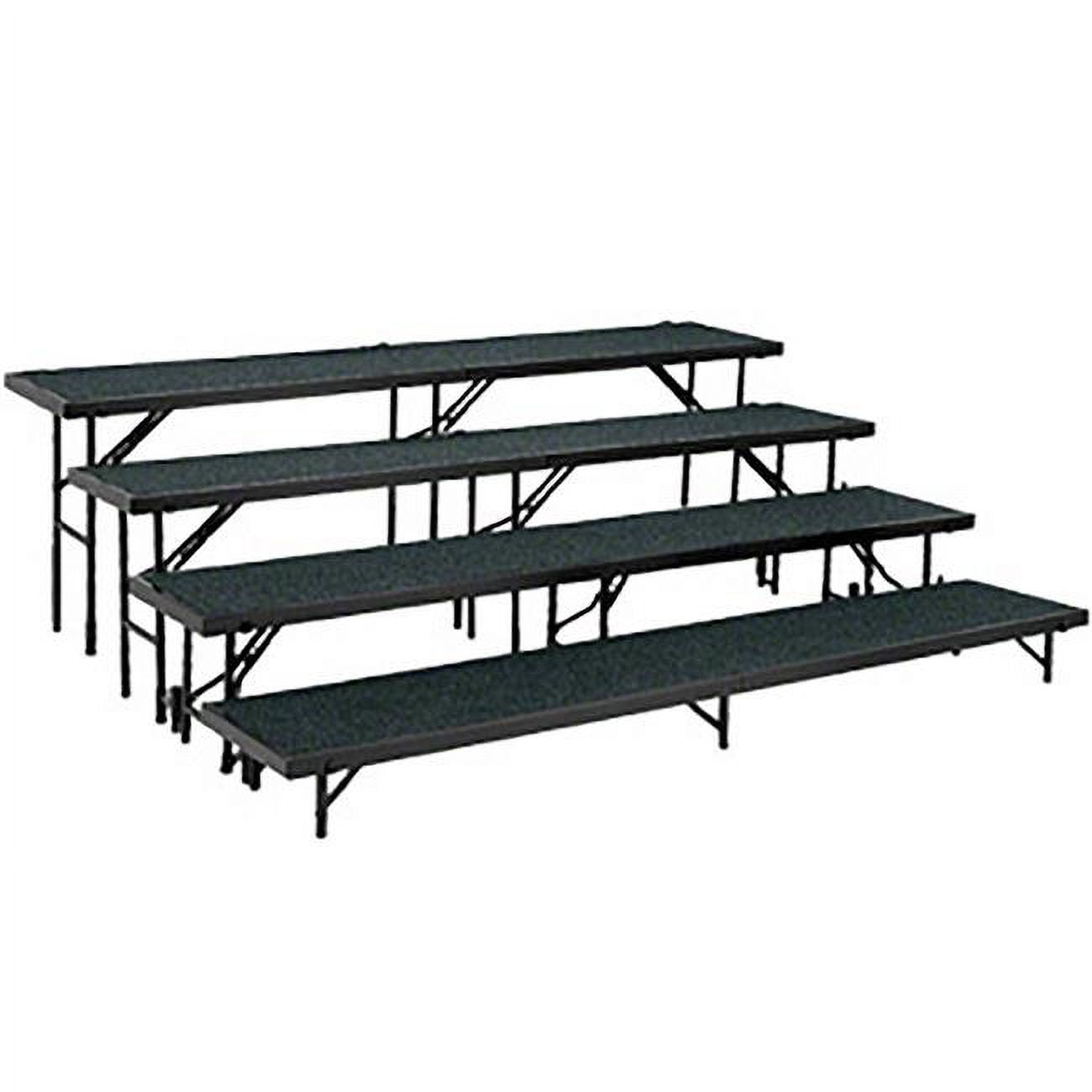 National Public Seating 4 Level Tapered Standing Choral Riser - Black ...
