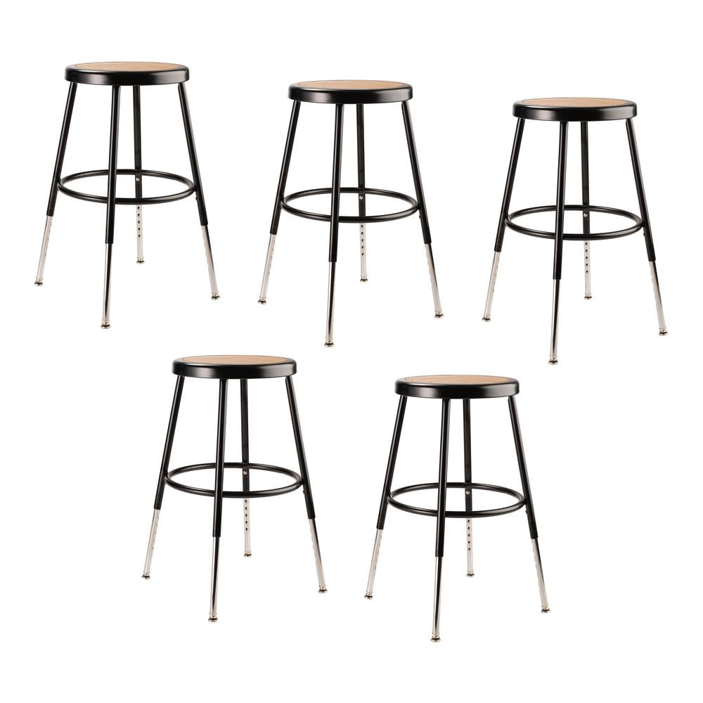 National Public Seating (5 Pack) NPS® 19"-27" Height Adjustable Heavy ...