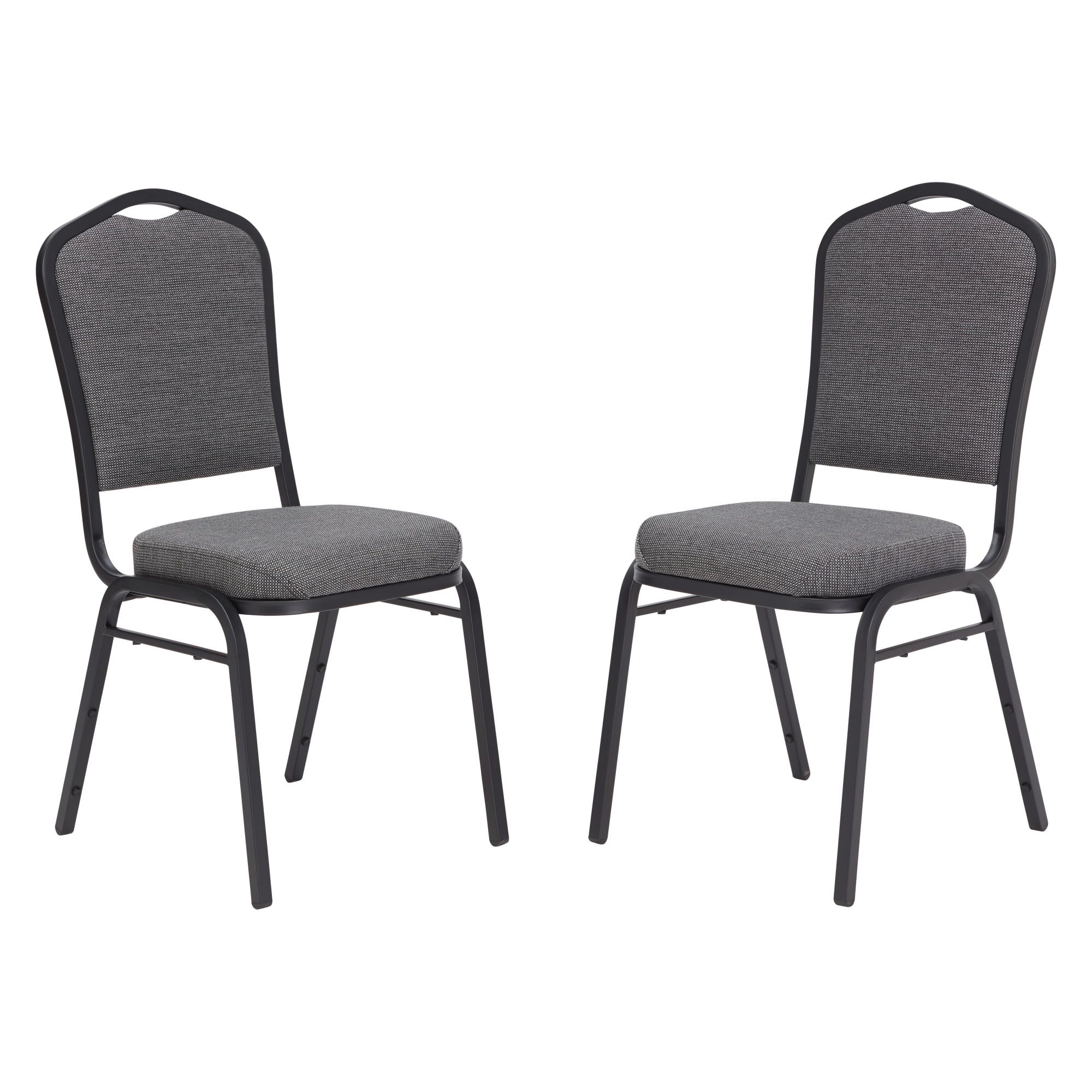 National Public Seating Deluxe Upholstered Banquet Chairs Black Fabric Pack of 2 - Walmart.com