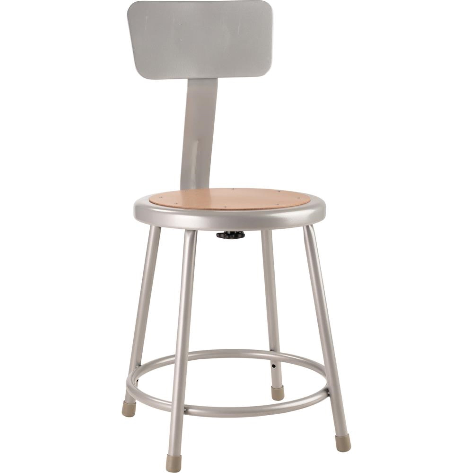 NPS 18"Heavy Duty Steel Stool With Backrest, Grey - Walmart.com