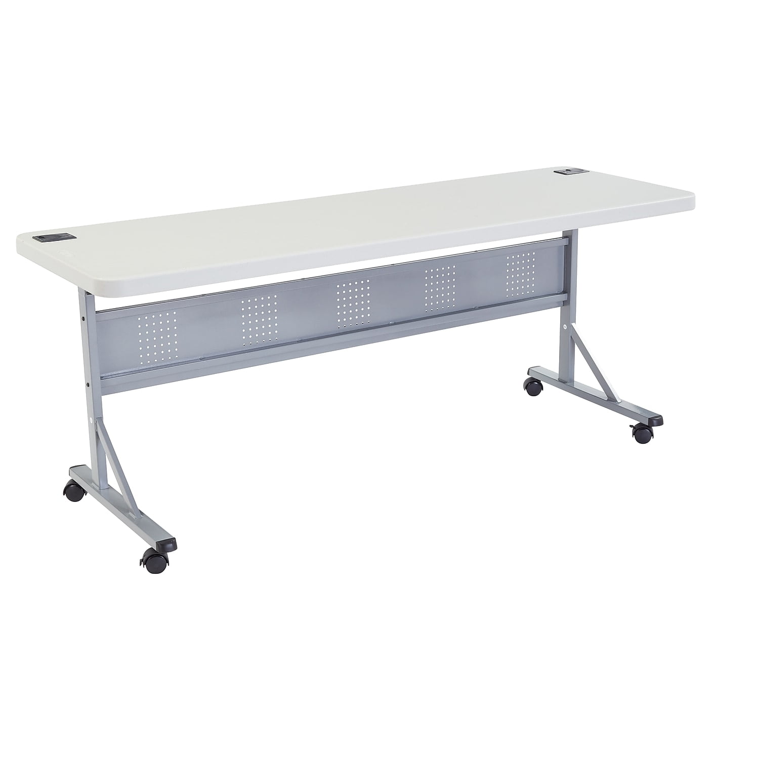 NPS BPFT Series 24x72" Plastic Flip-N-Store Training Table in Speckled ...