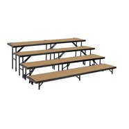National Public Seating 2 Level Tapered Standing Choral Riser - Black ...