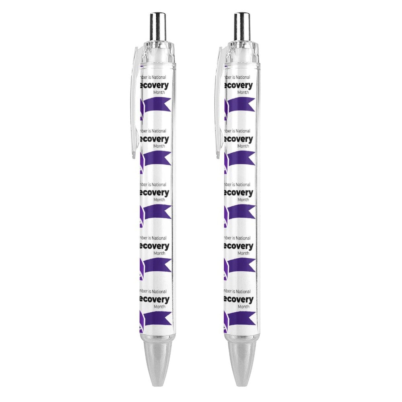National Recovery Month Purple Ribbon Ballpoint Pen Retractable Pens ...