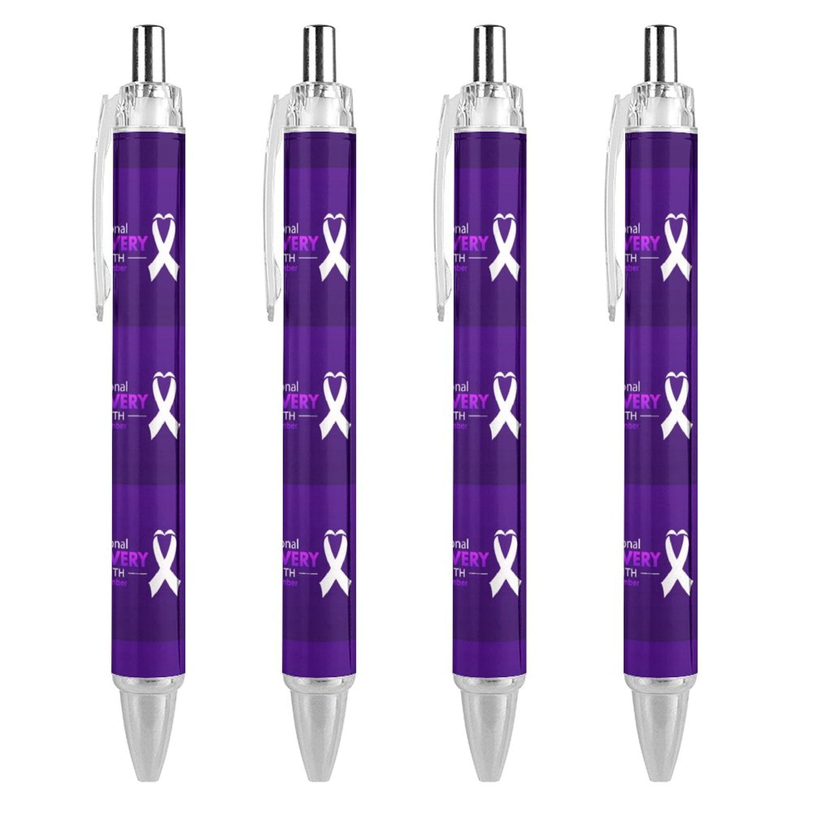National Recovery Month Purple Ribbon Ballpoint Pen Retractable Pens ...