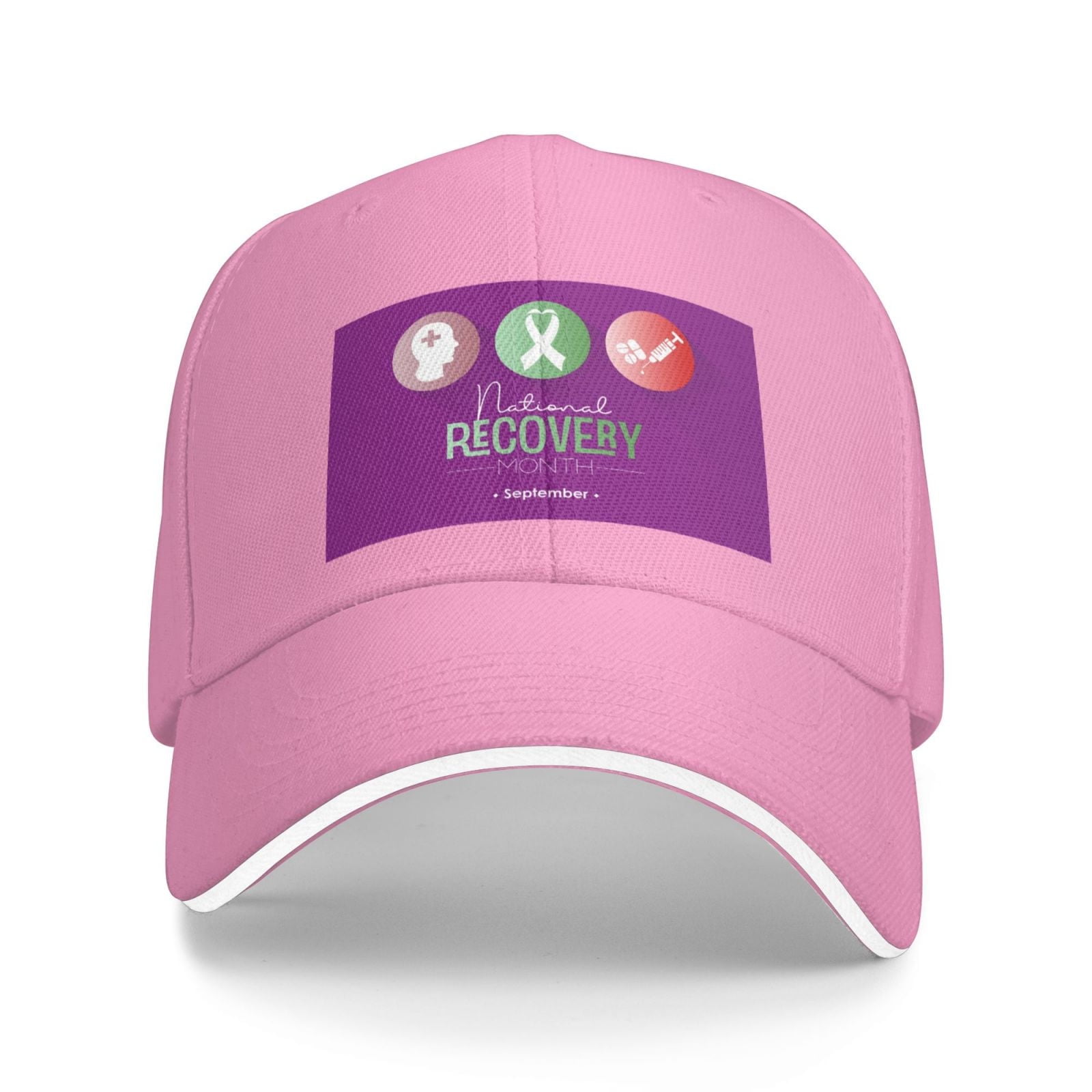 National Recovery Month Purple Ribbon Baseball Cap for Women Men ...